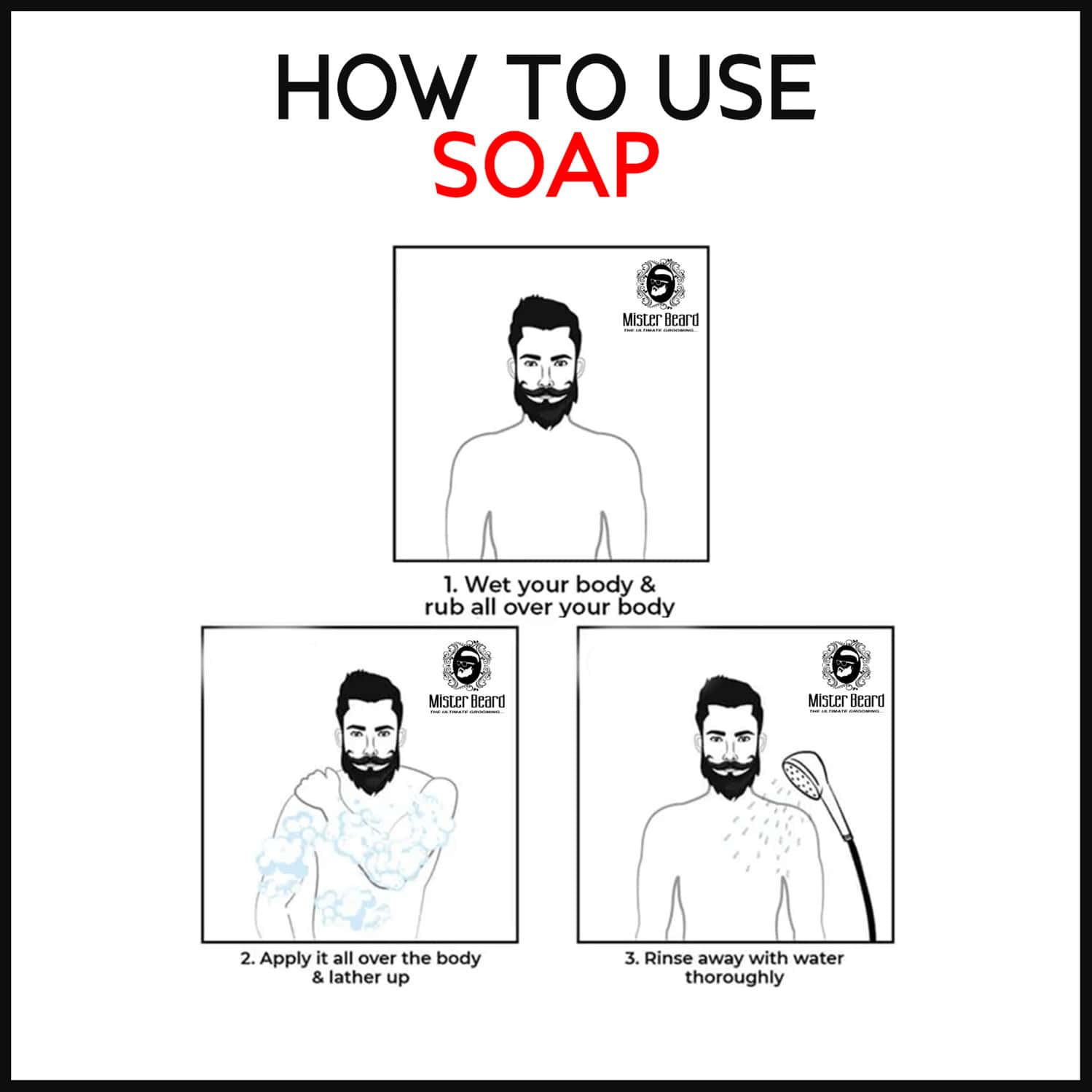 Buy MISTER BEARD KOJIC HANDMADE SOAP 100GM (PACK OF 3) Online & Get ...