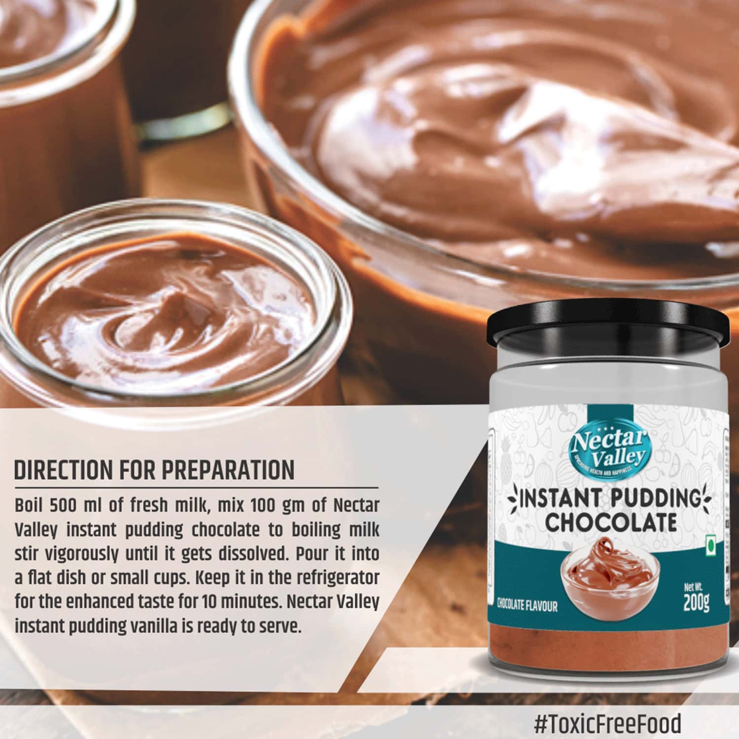 Buy NECTAR VALLEY CHOCOLATE INSTANT PUDDING MIX | QUICK CREAMY DESERT ...