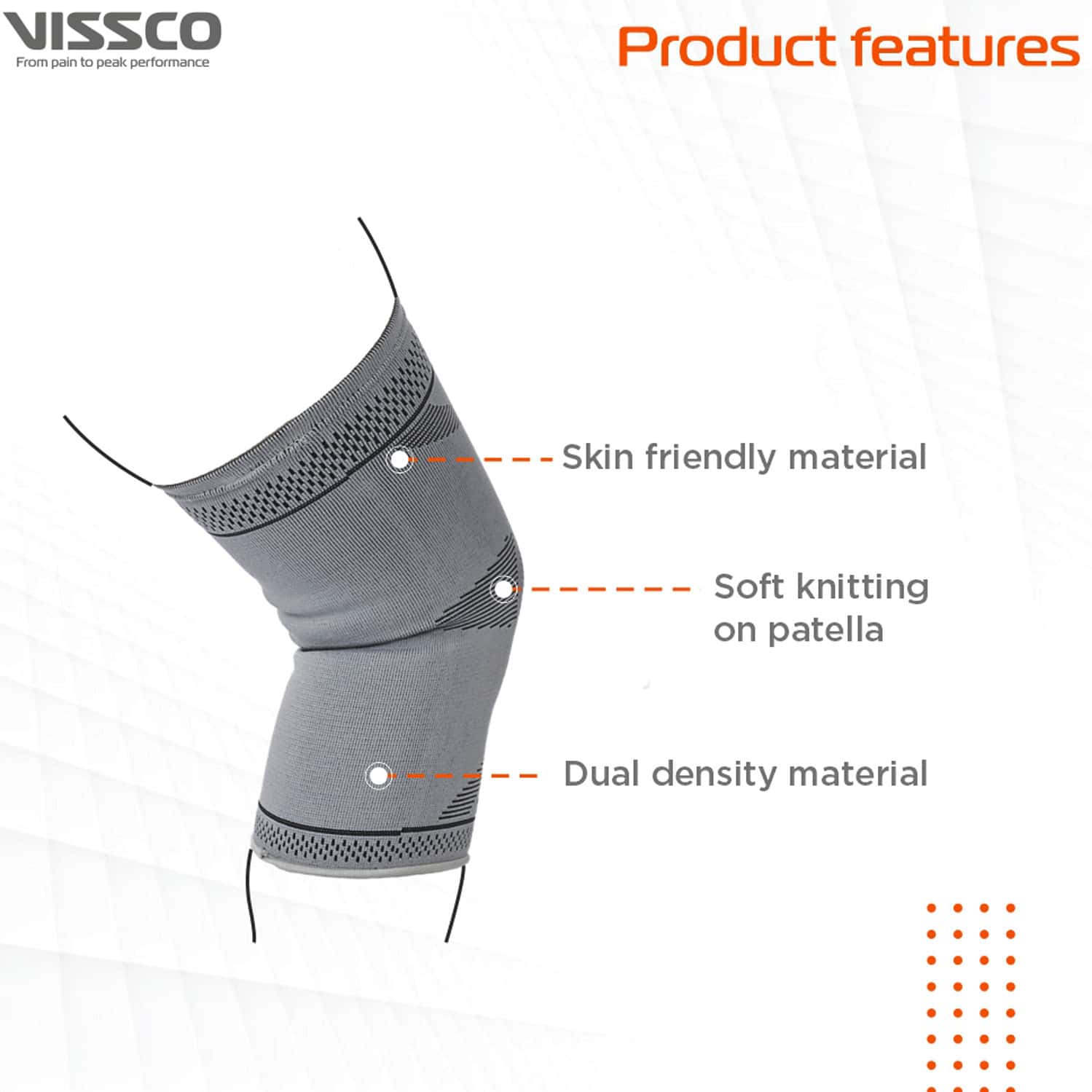 Buy VISSCO STRETCHABLE 2D KNEE CAP | IDEAL MILD SUPPORT FOR FREE KNEE ...