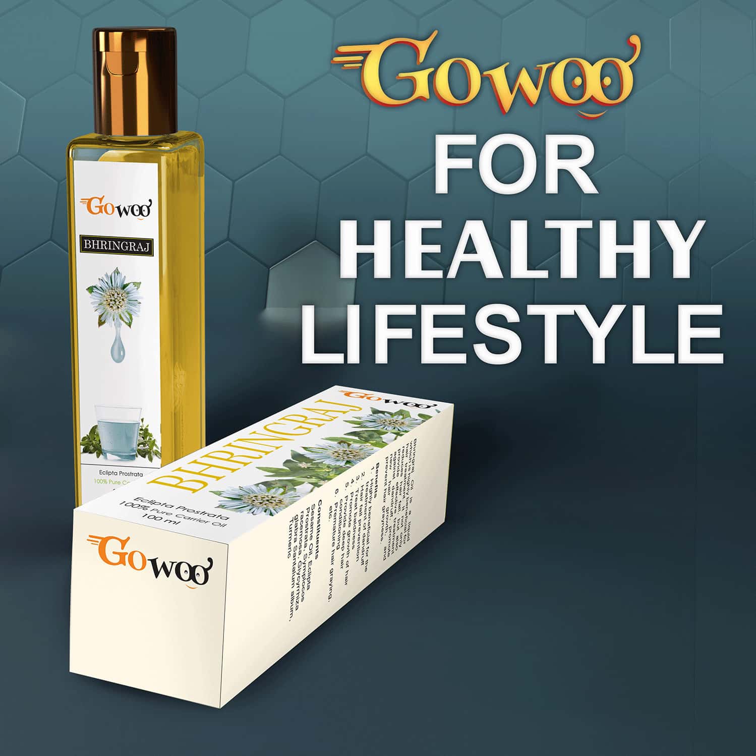 Buy GO WOO 100% PURE BHRINGRAJ CARRIER OIL FOR FACE 100 ML Online & Get ...