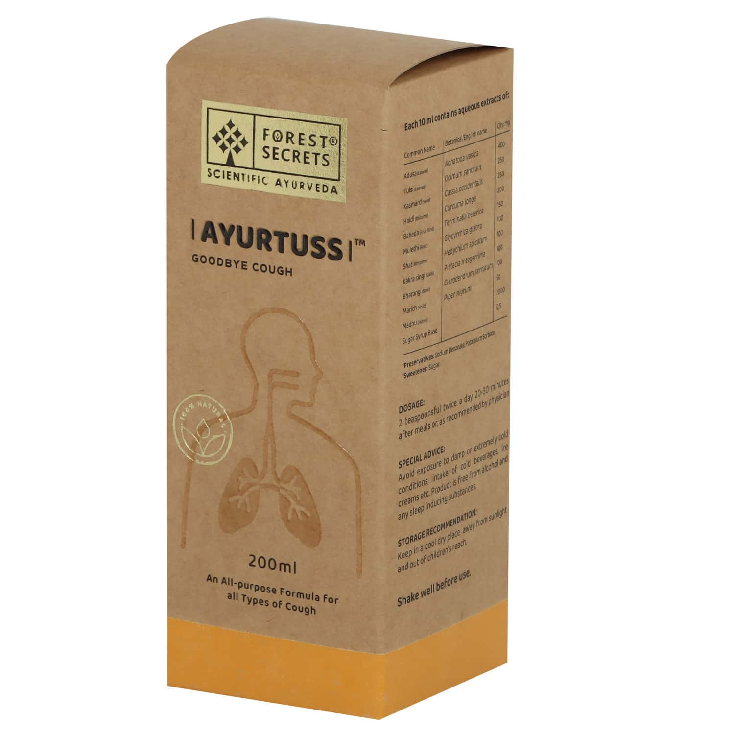 Buy FOREST SECRETS AYURTUSS COUGH SYRUP | EFFECTIVE FOR ALL TYPES OF ...