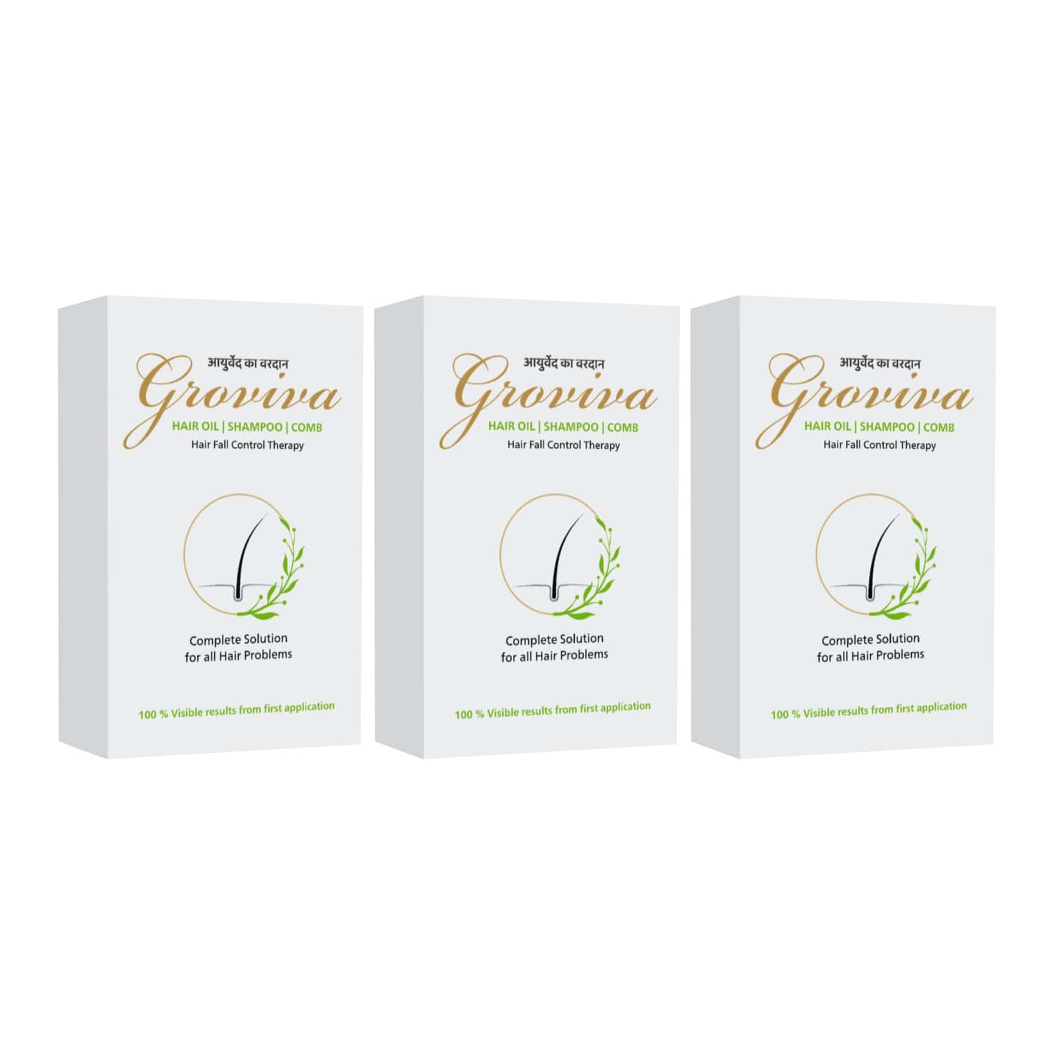 Buy GROVIVA COMBO PACK SET | SOLUTION FOR ALL HAIR PROBLEMS KIT (PACK ...