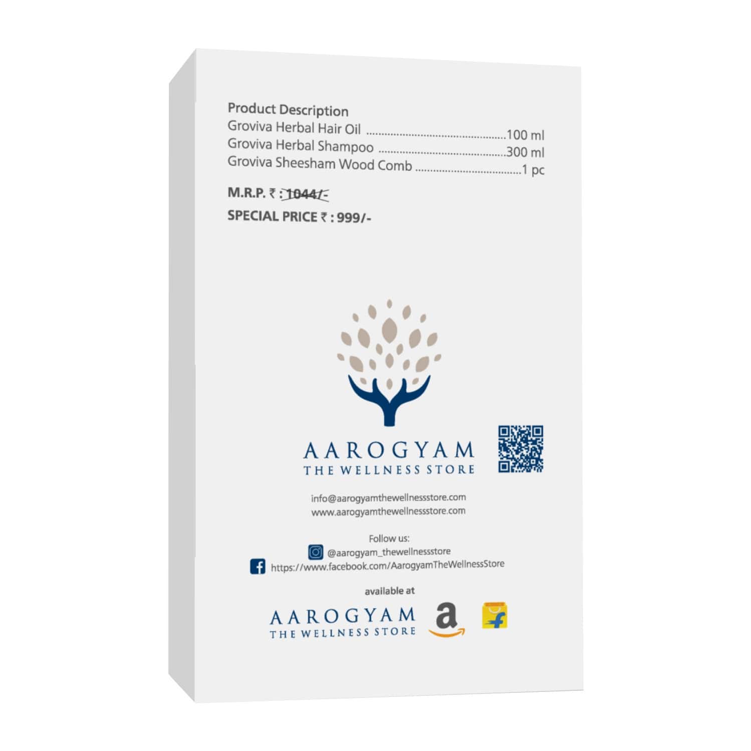 Buy GROVIVA HAIR OIL (100 ML) + HERBAL SHAMPOO (300 ML) + HANDMADE ...