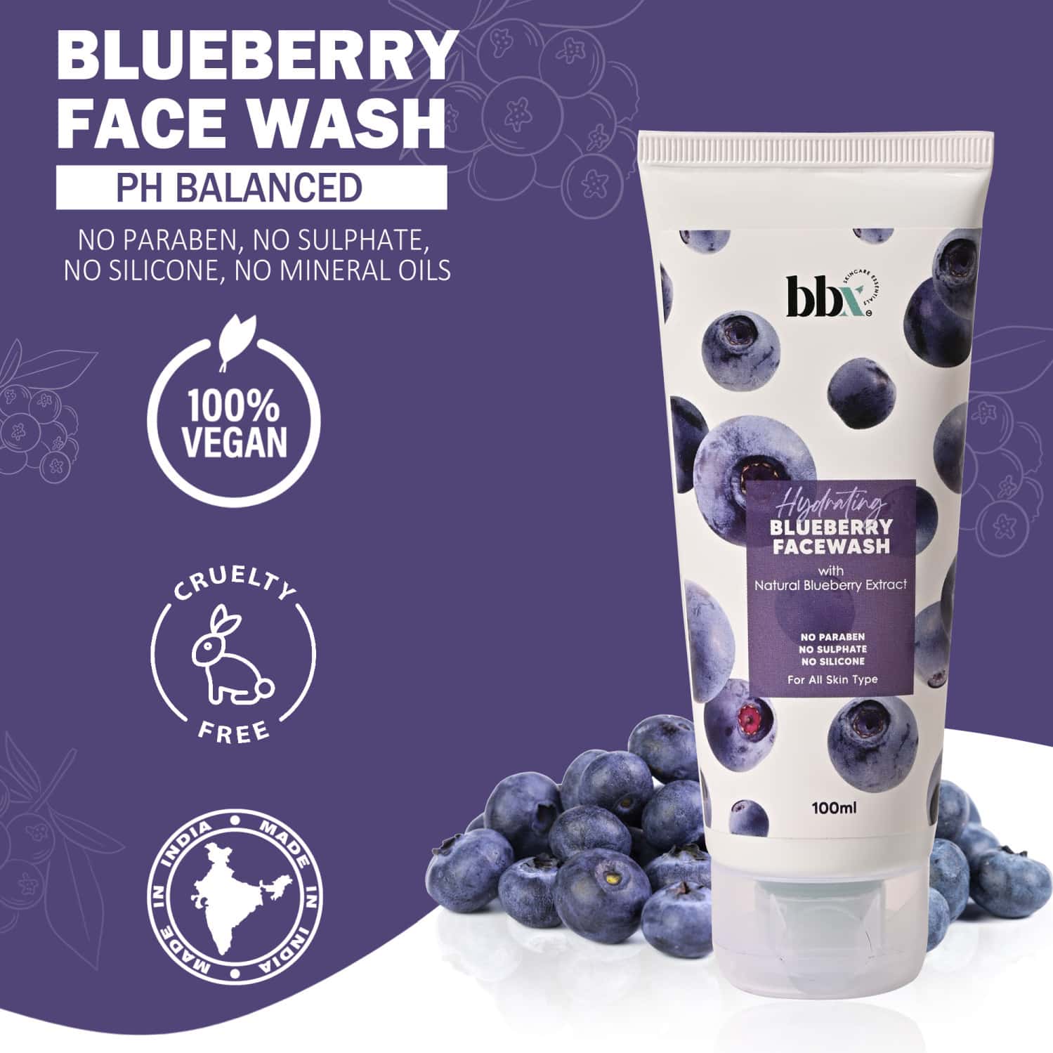 Buy BBX SKINCARE ESSENTIALS BLUEBERRY FACEWASH 100ML Online & Get Upto ...
