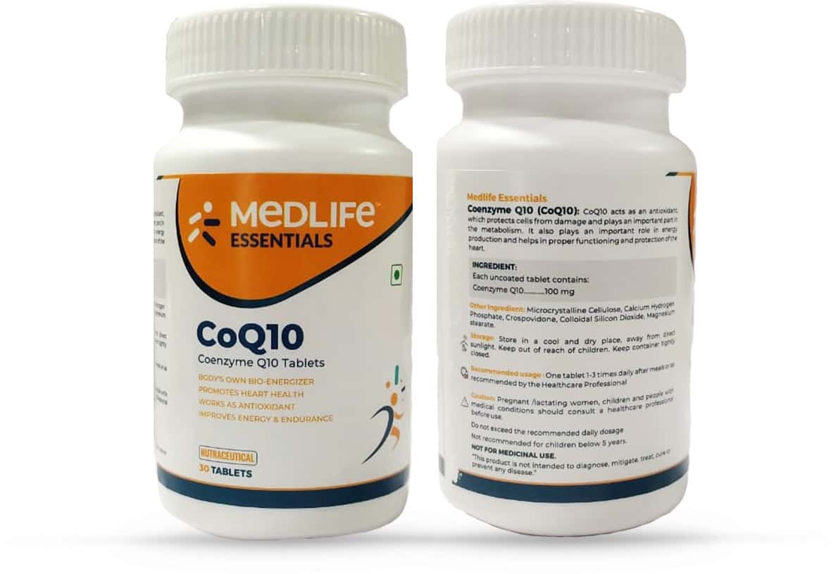 Buy MEDLIFE ESSENTIALS COENZYME Q10 TABLET 30 Online & Get Upto 60% OFF ...