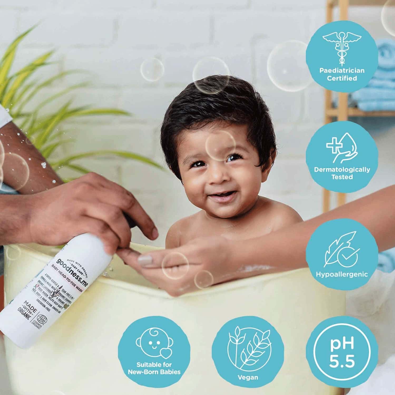 Buy GOODNESS.ME CERTIFIED ORGANIC BABY HEAD-TO-TOE FACE BODY WASH ...