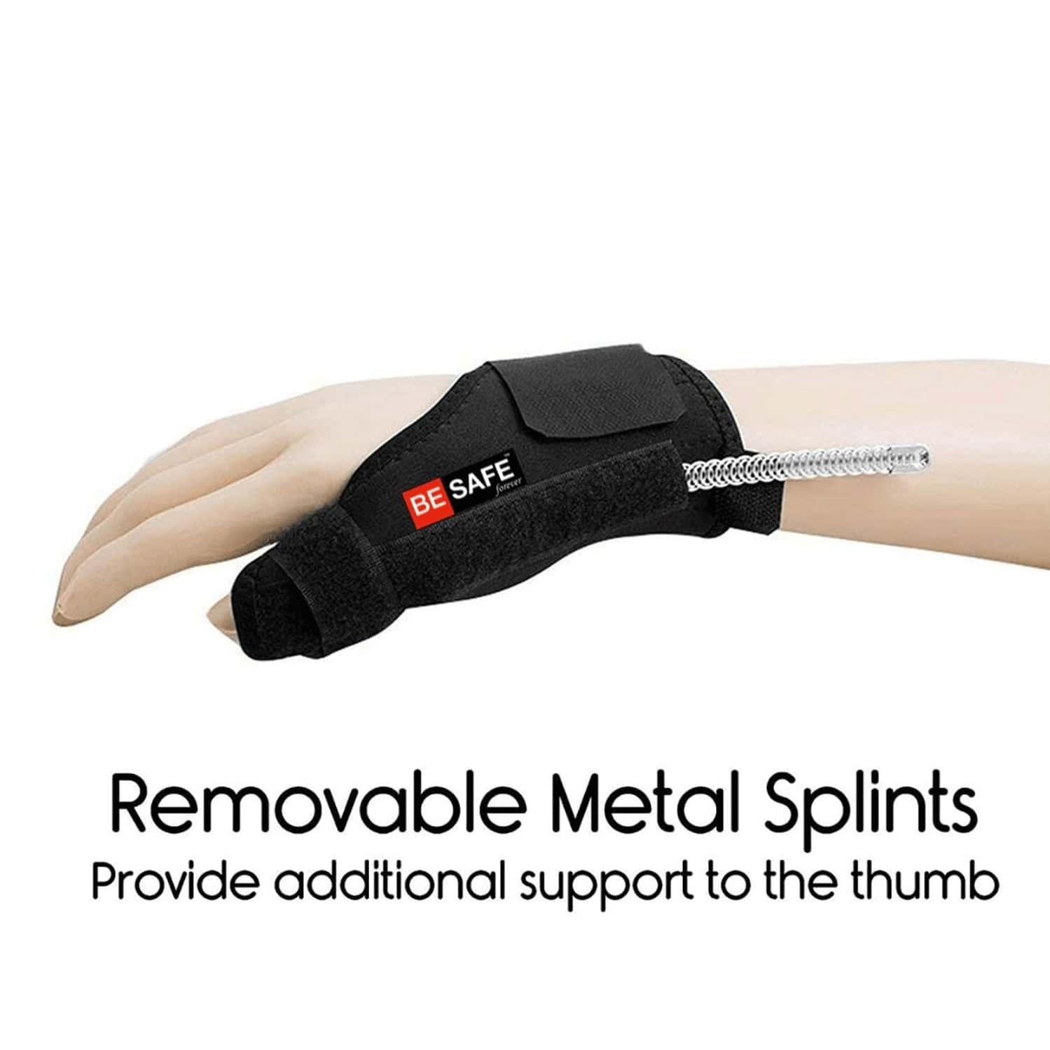 Buy BE SAFE FOREVER THUMB SPICA SPLINT BRACE, CARPAL TUNNEL & THUMB ...