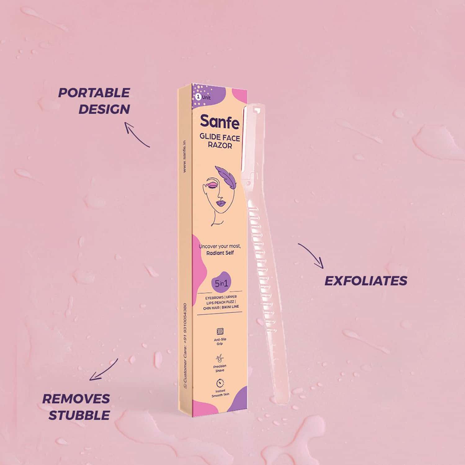 Buy SANFE GLIDE FACE RAZOR FOR FACIAL HAIR REMOVAL FOR WOMEN - PACK OF ...
