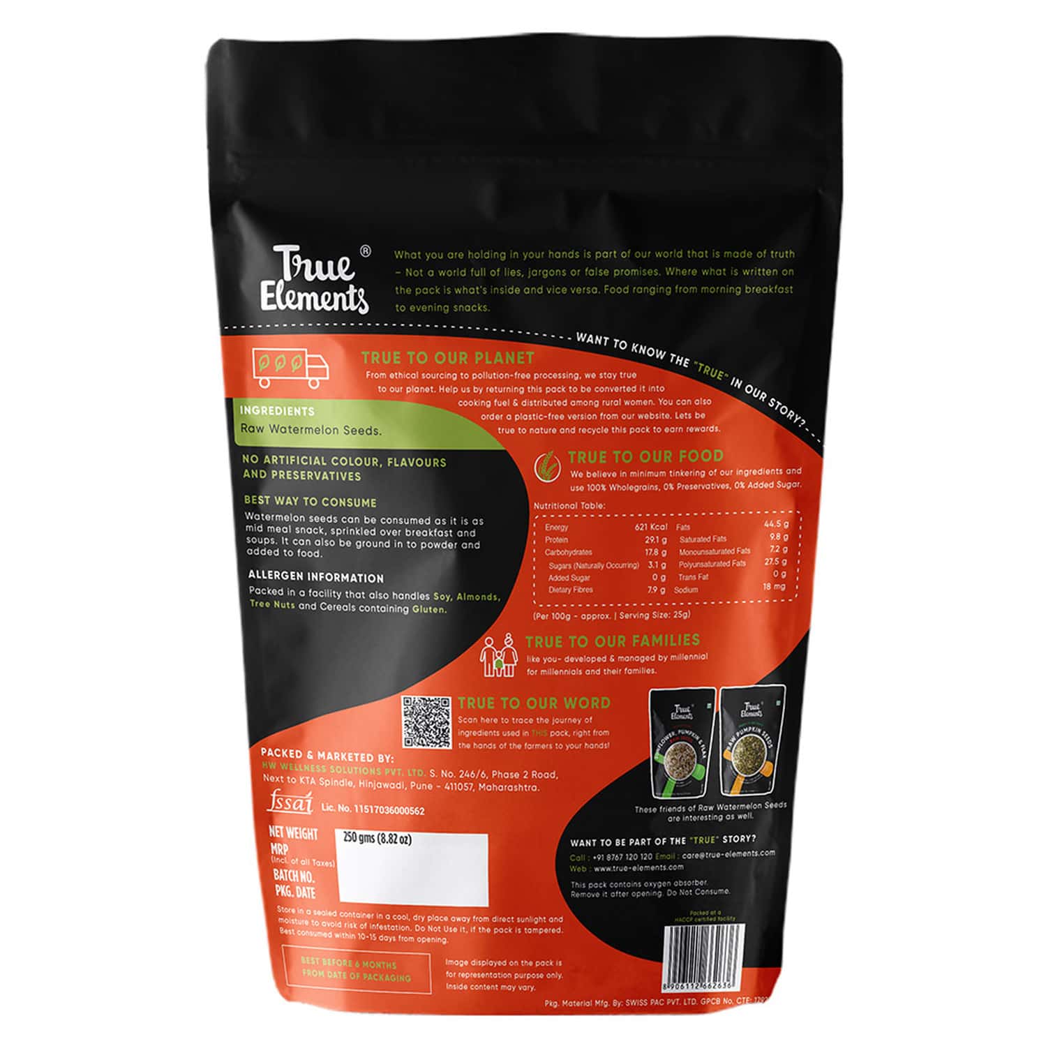 Buy TRUE ELEMENTS RAW WATERMELON SEEDS 250GM Online & Get Upto 60% OFF ...