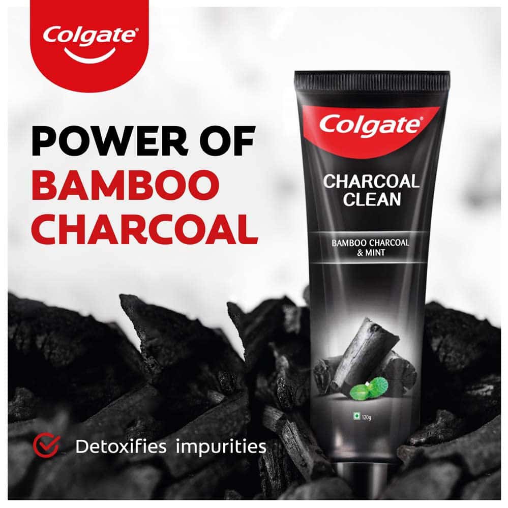 Buy COLGATE CHARCOAL CLEAN 240G (120G X 2)BLACK GEL TOOTHPASTE WITH ...