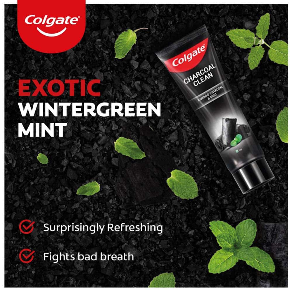 Buy COLGATE CHARCOAL CLEAN 240G (120G X 2)BLACK GEL TOOTHPASTE WITH ...