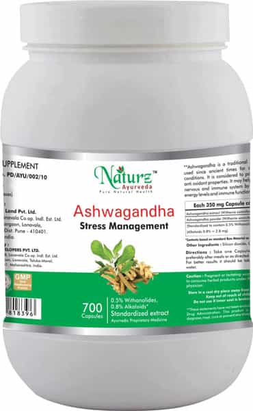 Buy NATURZ AYURVEDA ASHWAGANDHA CAPSULES NATURAL 700 COUNT Online & Get ...