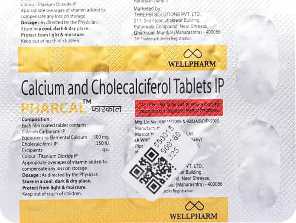 Pharcal Strip Of 10 Tablets: Uses, Side Effects, Price & Dosage | PharmEasy