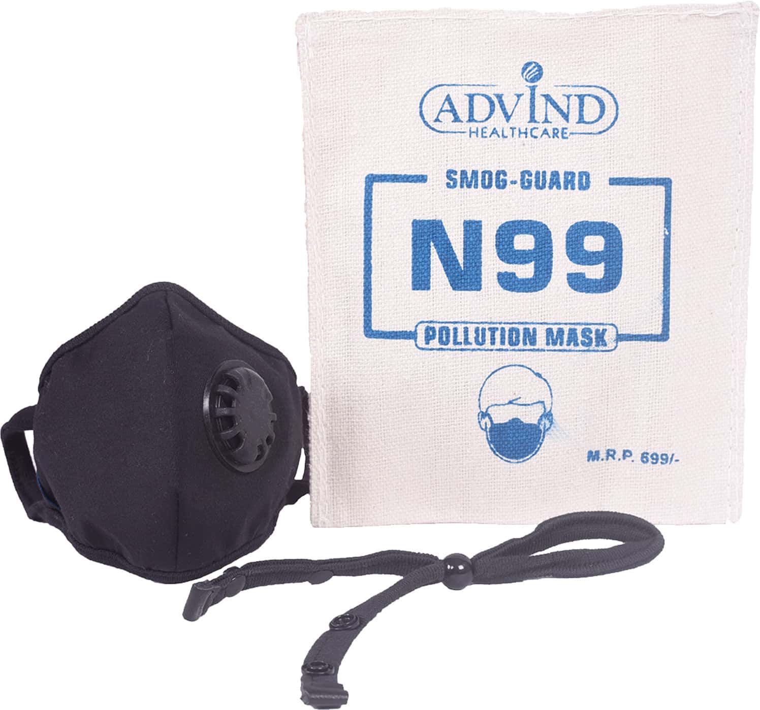 Buy ADVIND HEALTHCARE SMOG GUARD N99 MASK WITH ONE VALVE (KIDS, BLACK ...