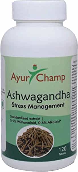 Buy AYUR CHAMP ASHWAGANDHA (WITHANIA SOMNIFERA) 500MG - 120 TABLETS ...