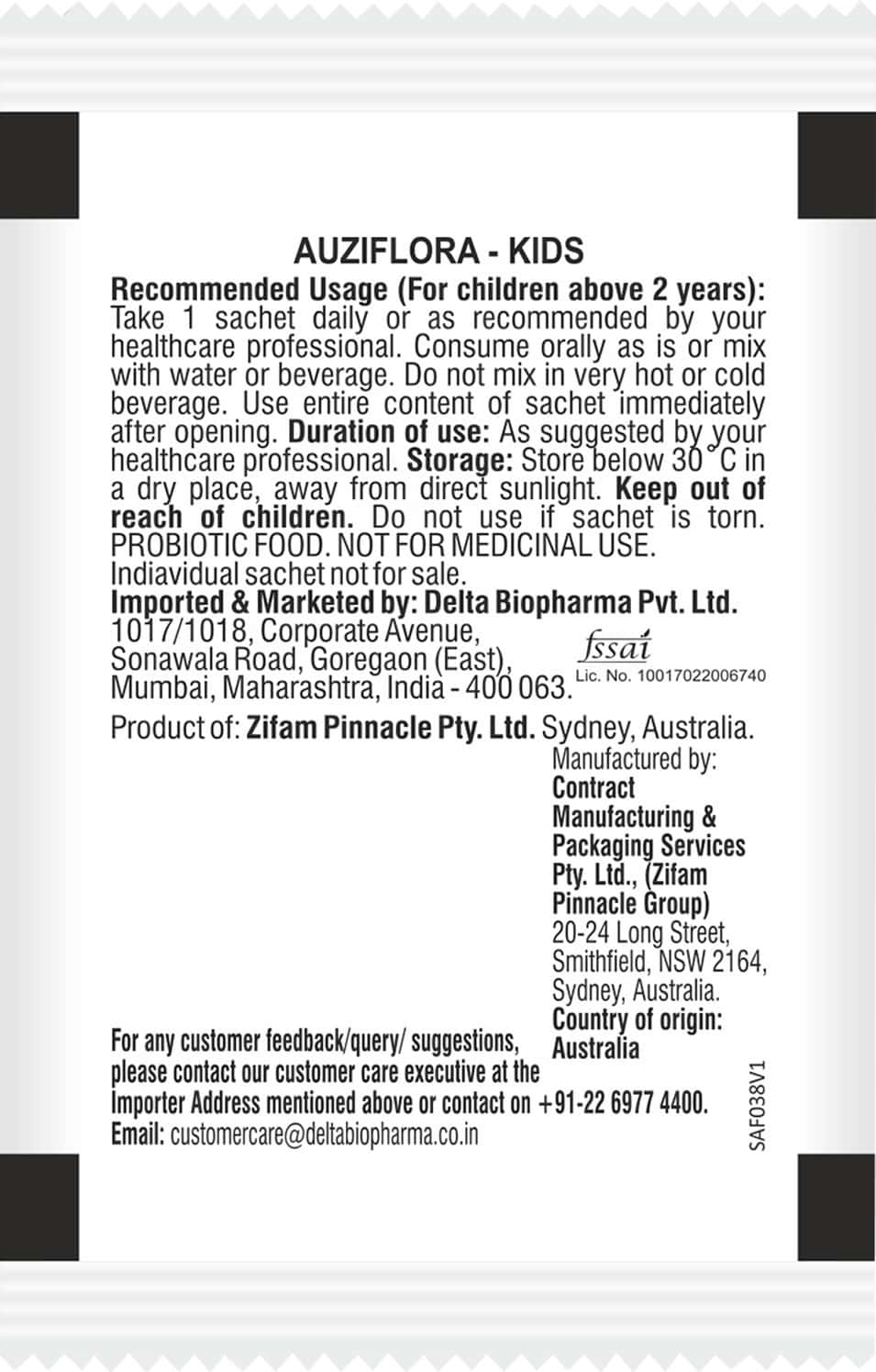 Buy AUZIFLORA-KIDS ORAL POWDER 8G (PACK OF 10) Online & Get Upto 60% ...