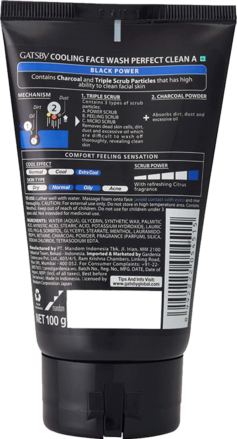 Buy GATSBY COOLING FACE WASH PERFECT CLEAN 100GM Online & Get Upto 60% ...