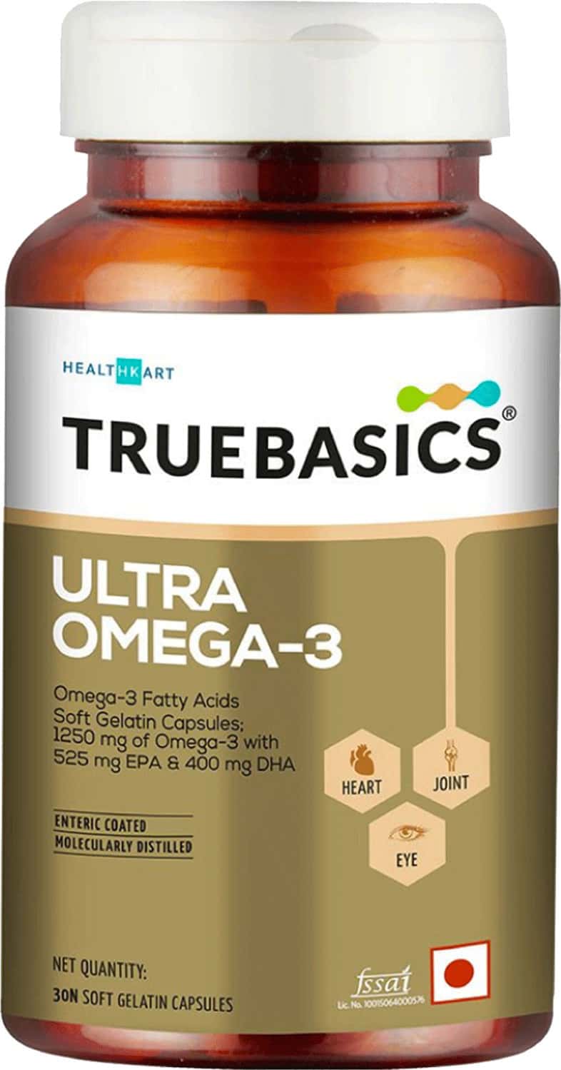 Buy TRUEBASICS ULTRA OMEGA, ENRICHED WITH 1250 MG|425MG EPA & 325MG DHA ...