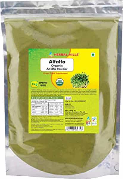 Buy HERBAL HILLS ALFALFA POWDER PURE & NATURAL SUPPORTS NUTRITION 1KG ...