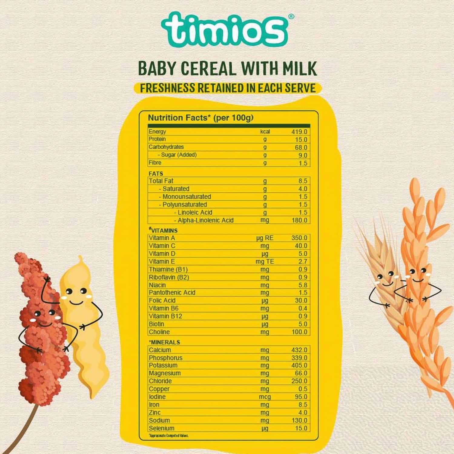 Buy TIMIOS BABY CEREAL FOR 8+ MONTHS - MULTIGRAIN VEG 300G Online & Get ...