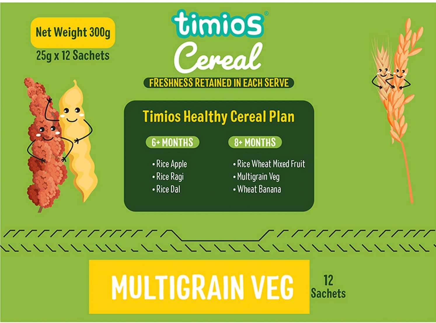 Buy TIMIOS BABY CEREAL FOR 8+ MONTHS - MULTIGRAIN VEG 300G Online & Get ...
