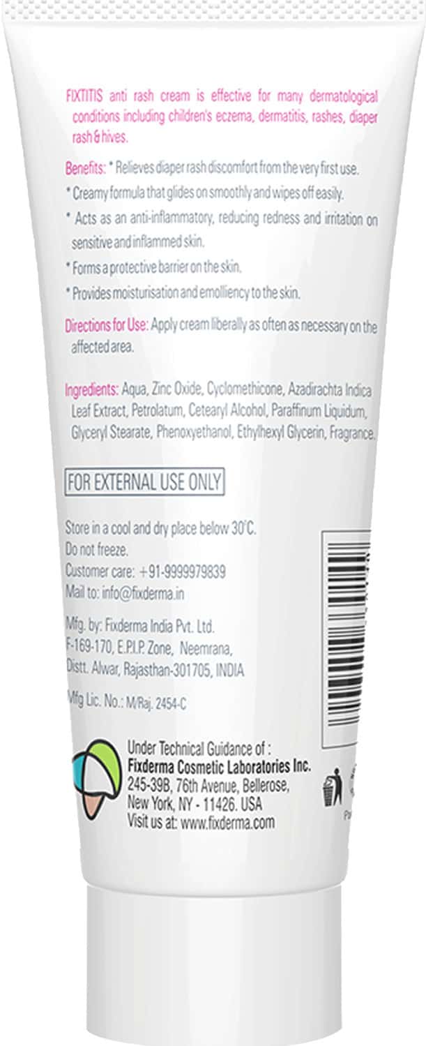 Buy FIXDERMA FIXTITIS ANTI RASH CREAM 40 GM SOOTHEN & CALMS THE SKIN ...