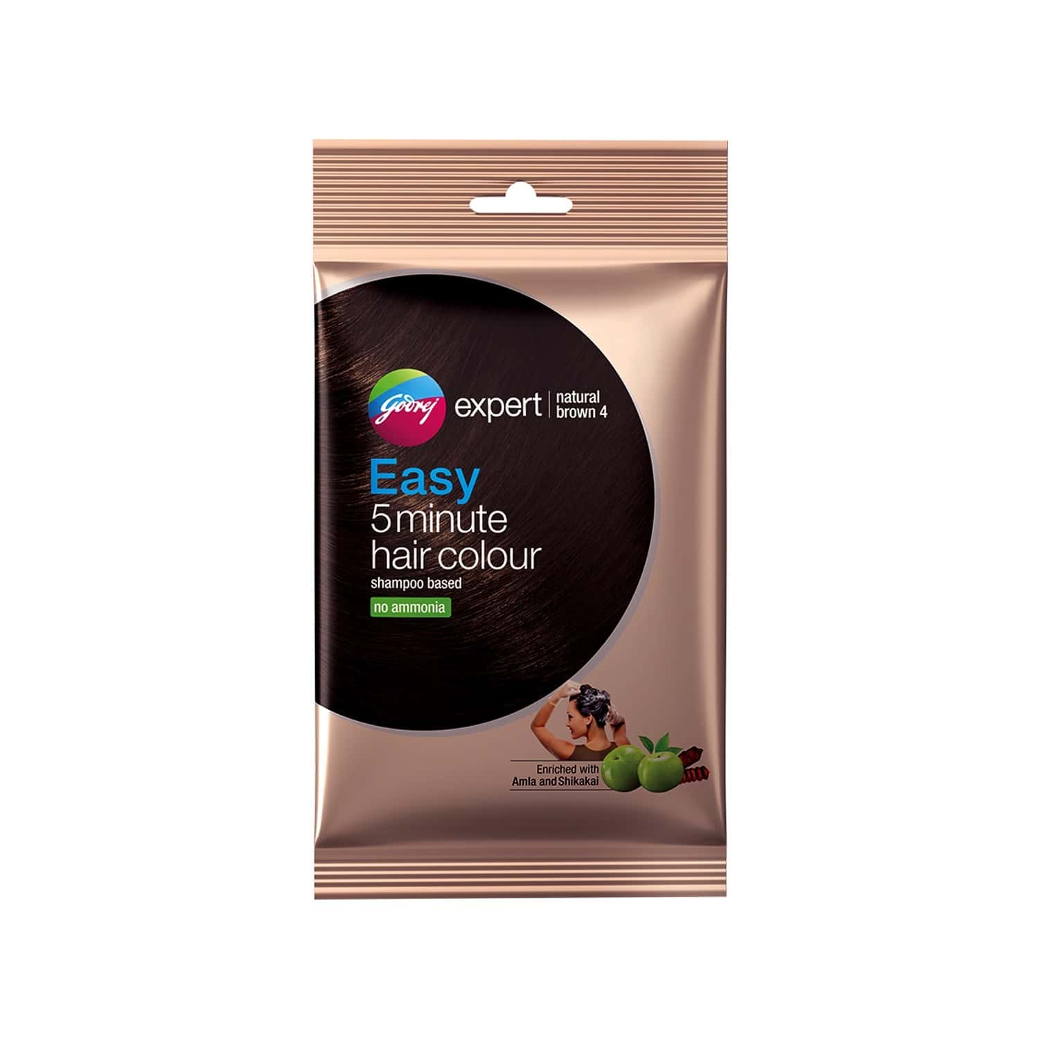 Buy Godrej Expert Easy 5 Minute Hair Colour Sachet Natural Brown - Pack ...