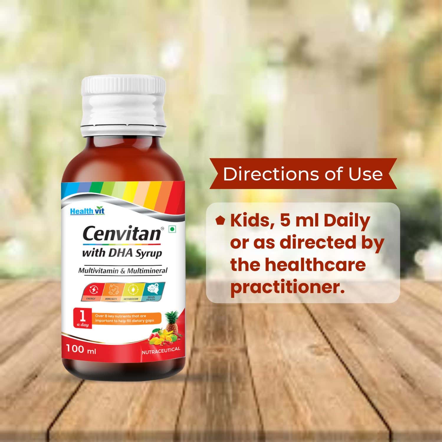 Buy HEALTHVIT CENVITAN WITH DHA SYRUP|MULTIVITAMIN & MULTIMINERALS ...