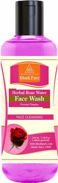 Buy KHADI PURE HERBAL ROSE WATER FACE WASH - 210ML Online & Get Upto 60 ...