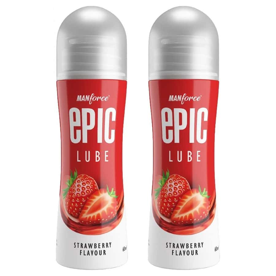 Buy MANFORCE EPIC STRAWBERRY FLAVORED LUBE 60 ML X PACK OF 5 Online ...