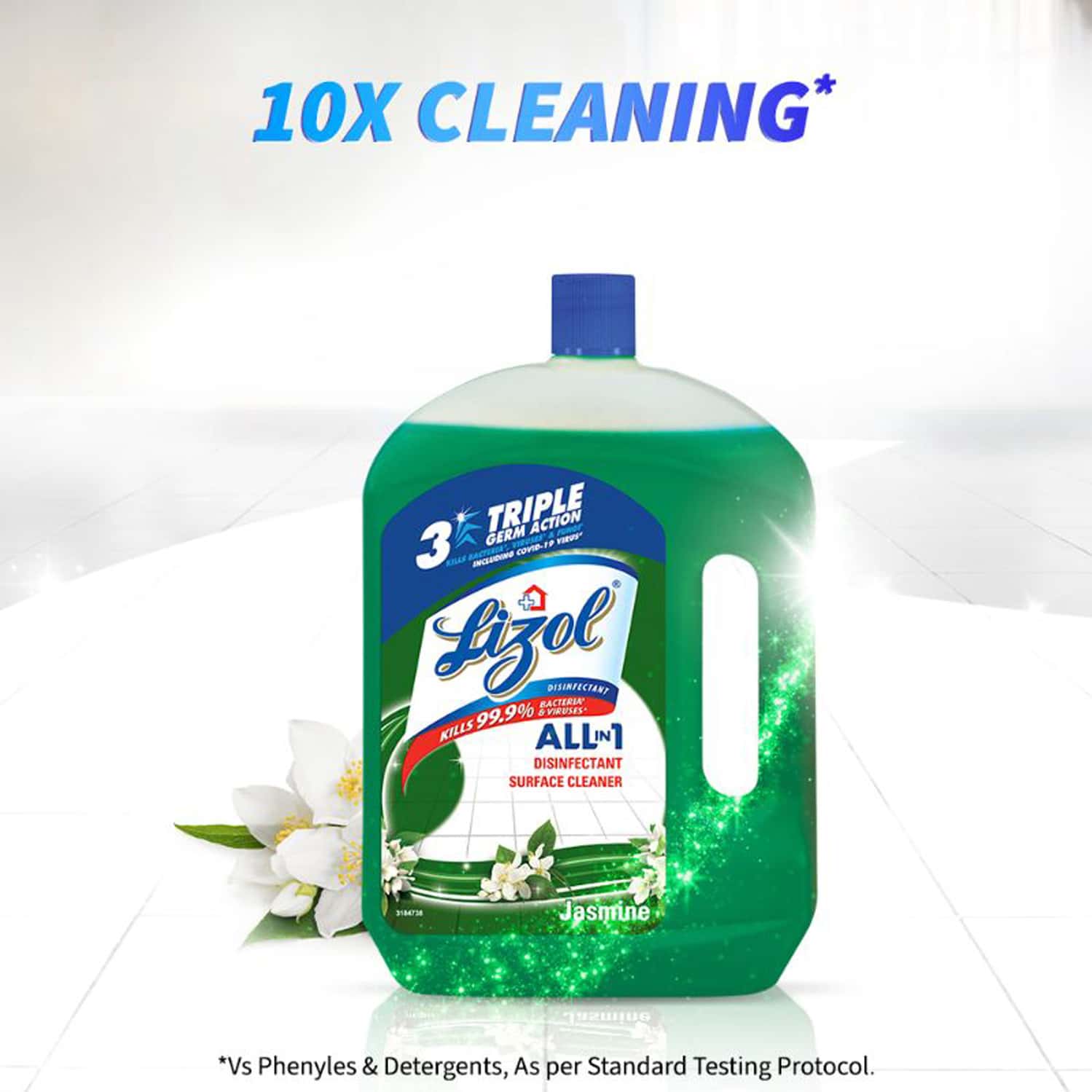 Buy LIZOL JASMINE DISINFECTANT FLOOR CLEANER BOTTLE OF 2 L Online & Get ...