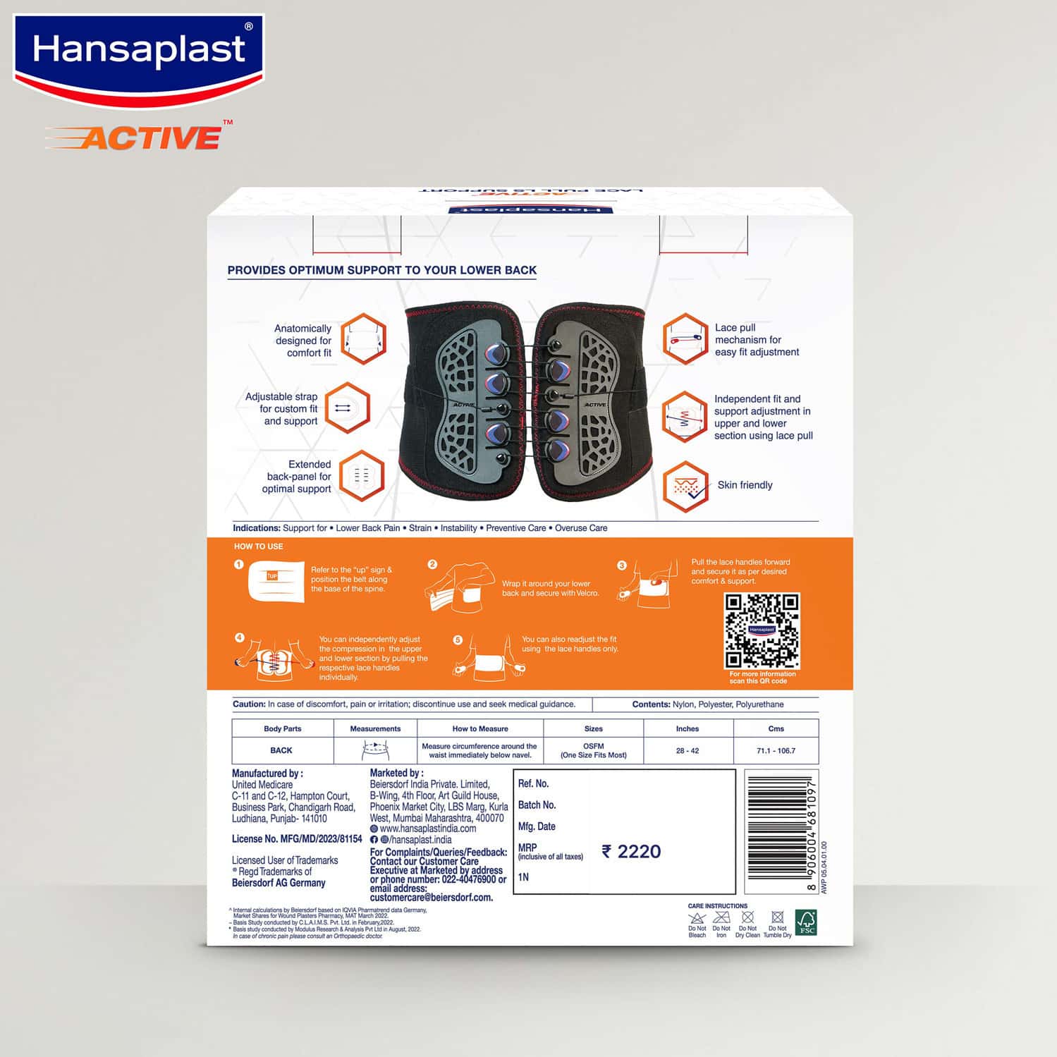 Buy HANSAPLAST ACTIVE LACE PULL LS SUPPORT OSFM Online & Get Upto 60% ...