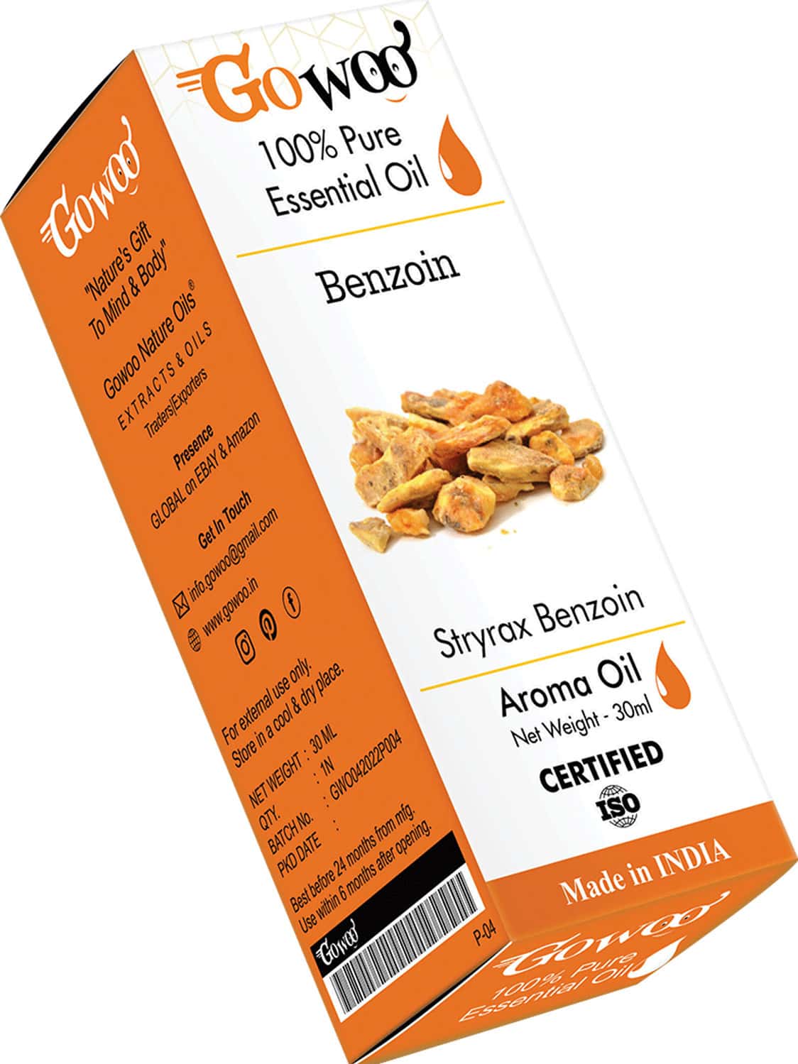 Buy GO WOO 100% PURE BENZOIN OIL VIRGIN & UNDILUTED 30 ML Online & Get ...