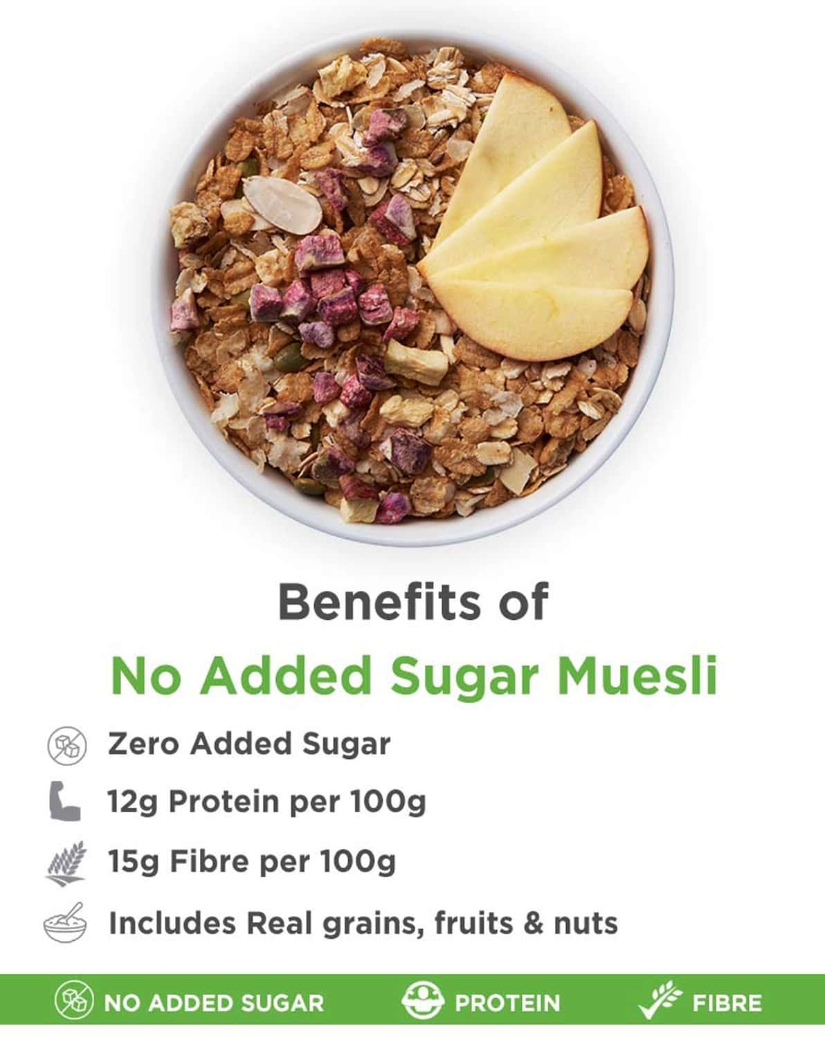Buy TRUE ELEMENTS NO ADDED SUGAR MUESLI - 1000GM Online & Get Upto 60% ...