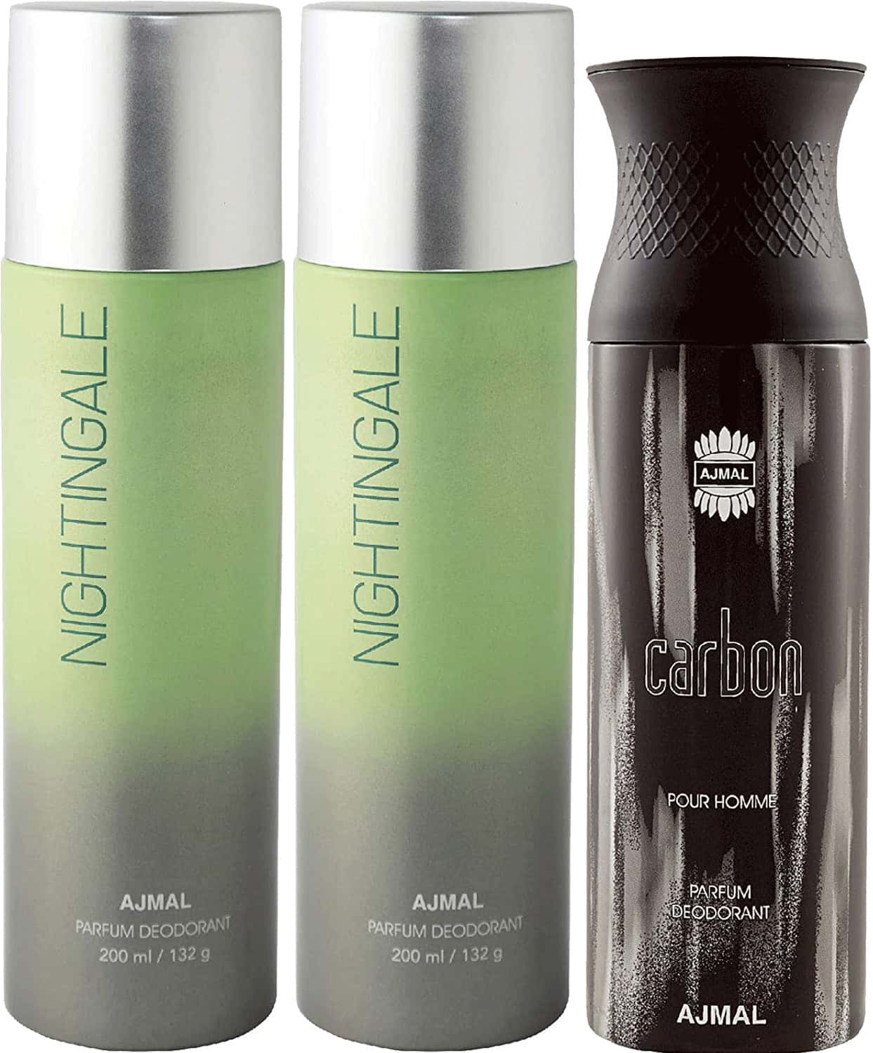 Buy AJMAL 3 CARBON FOR MEN AND 1 NIGHTINGALE FOR MEN & WOMEN DEODORANTS ...