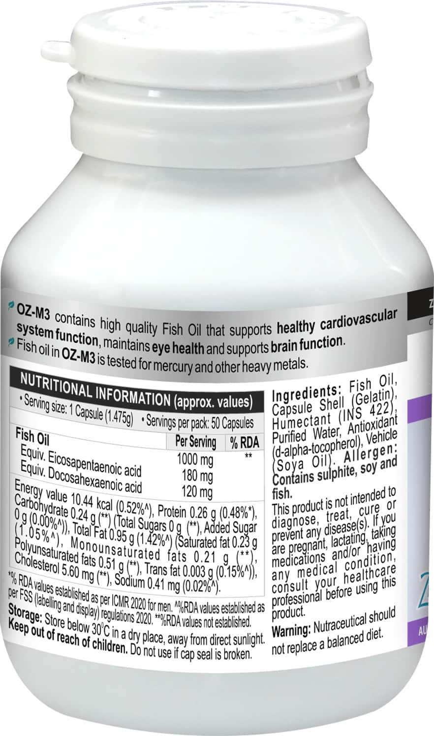 Buy OZ-M3 BOTTLE OF 50'S CAPSULES Online & Get Upto 60% OFF at PharmEasy