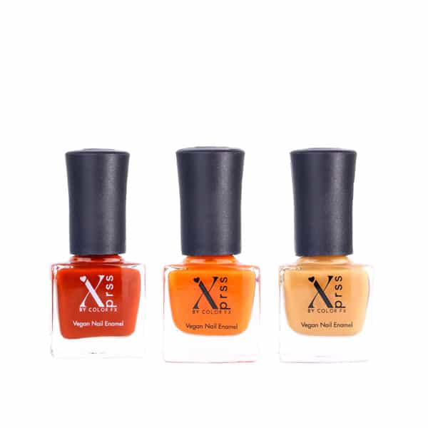 Buy COLOR FX XPRSS VEGAN NAIL ENAMELS RUST | ORANGE & YELLOW ORANGE ...