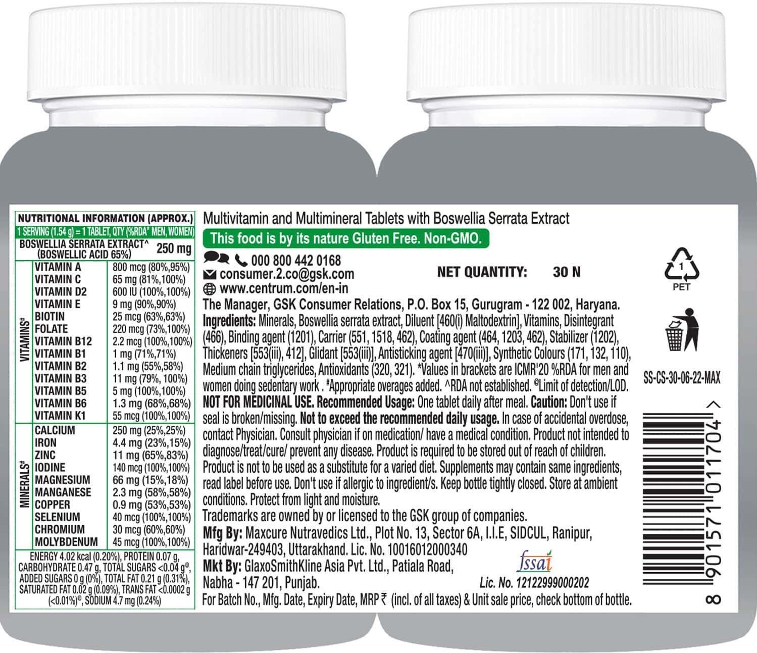 Buy CENTRUM ADULT 50+|SUPPORTS OVERALL HEALTH|WORLD'S NO.1 MULTIVITAMIN ...