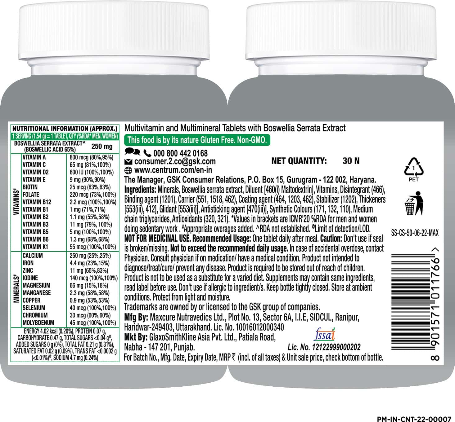 Buy CENTRUM ADULT 50+|SUPPORTS OVERALL HEALTH|WORLD'S NO.1 MULTIVITAMIN ...