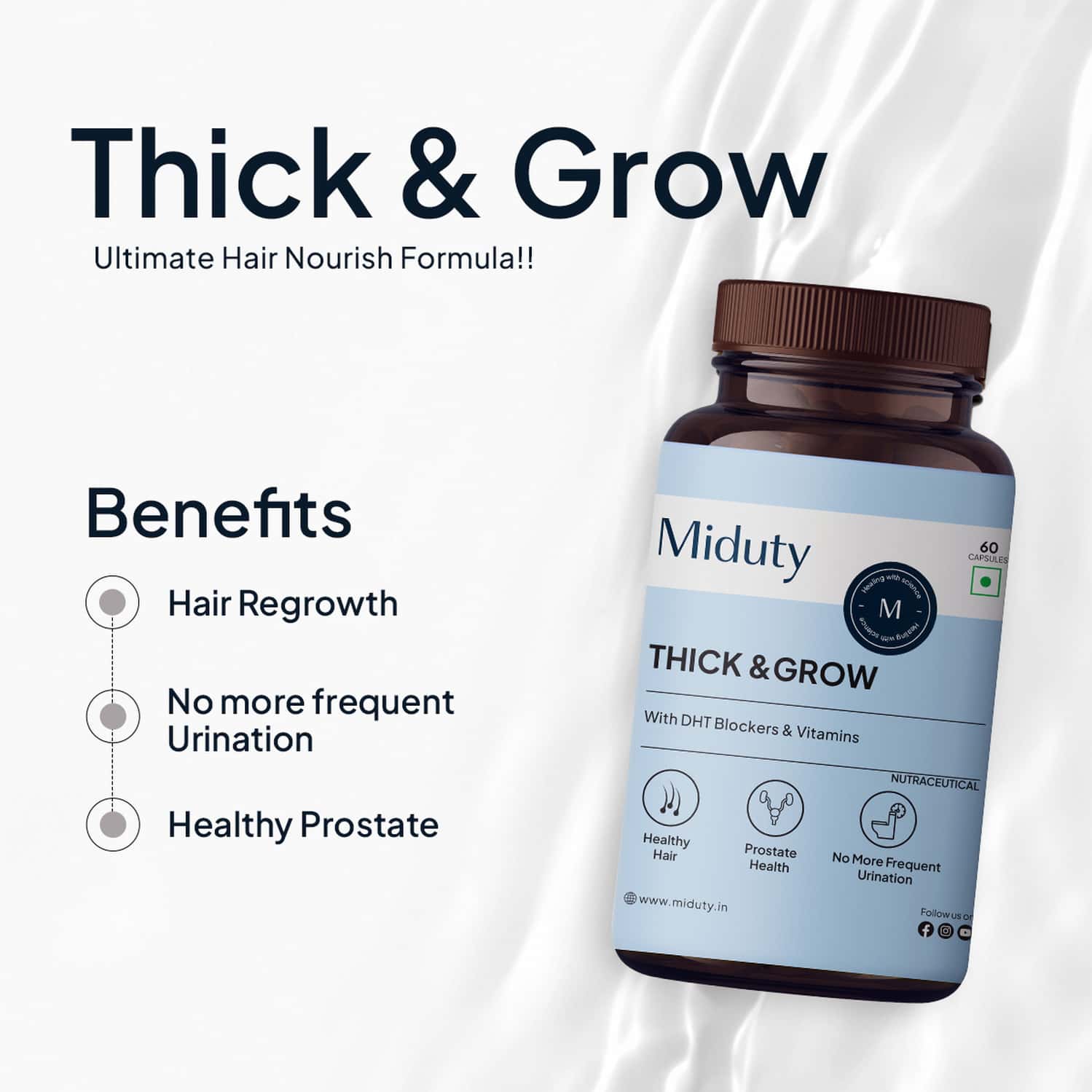 Buy MIDUTY PALAK NOTES THICK AND GROW - HAIR CARE BIOTIN FOR HAIR ...