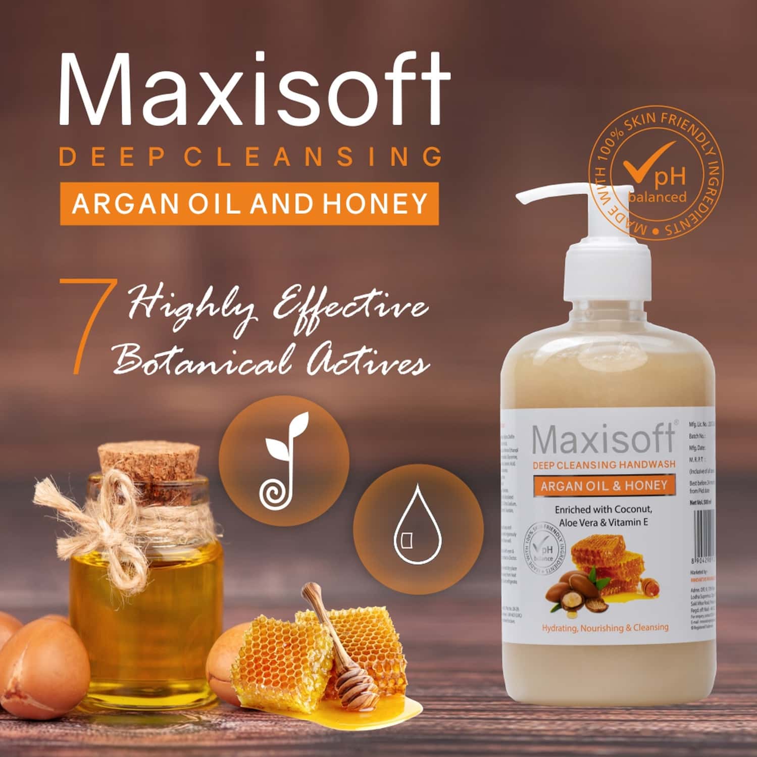 Buy MAXISOFT ARGAN OIL & HONEY HAND WASH 500 ML Online & Get Upto 60% ...