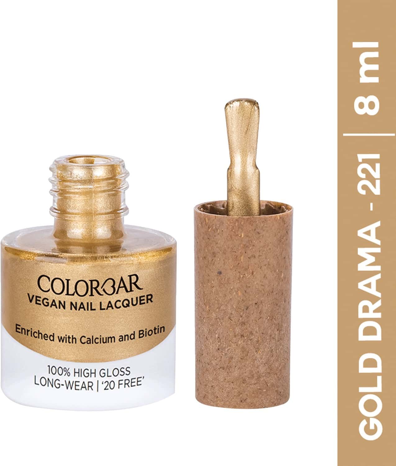 Buy COLORBAR VEGAN NAIL LACQUER GOLD DRAMA, 8 ML Online & Get Upto 60% ...