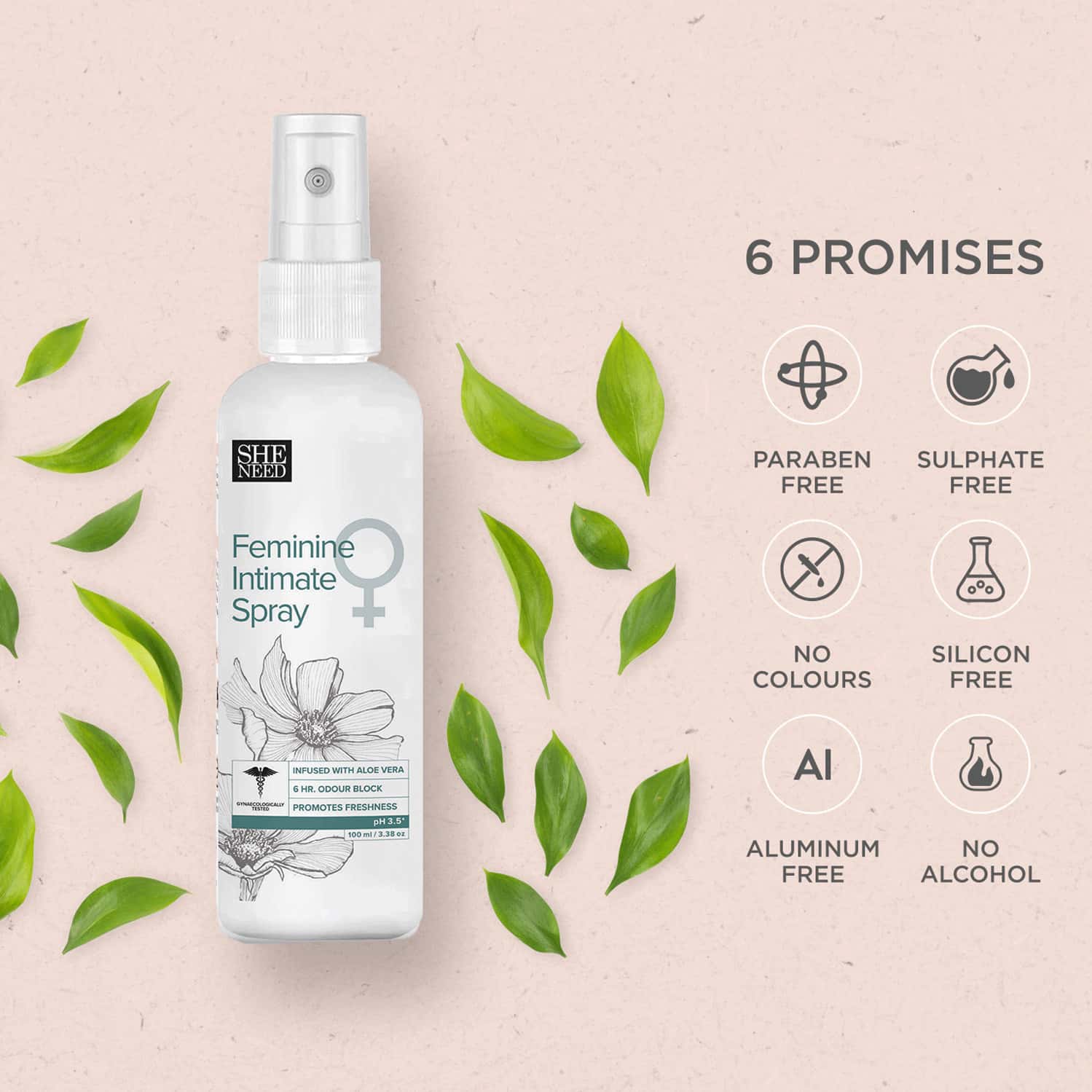 Buy SHENEED FEMININE INTIMATE SPRAY FOR WOMEN 100ML (PACK OF 2) Online ...