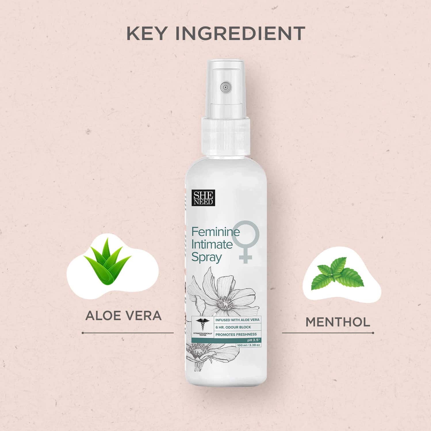 Buy SHENEED FEMININE INTIMATE SPRAY FOR WOMEN 100ML (PACK OF 2) Online ...