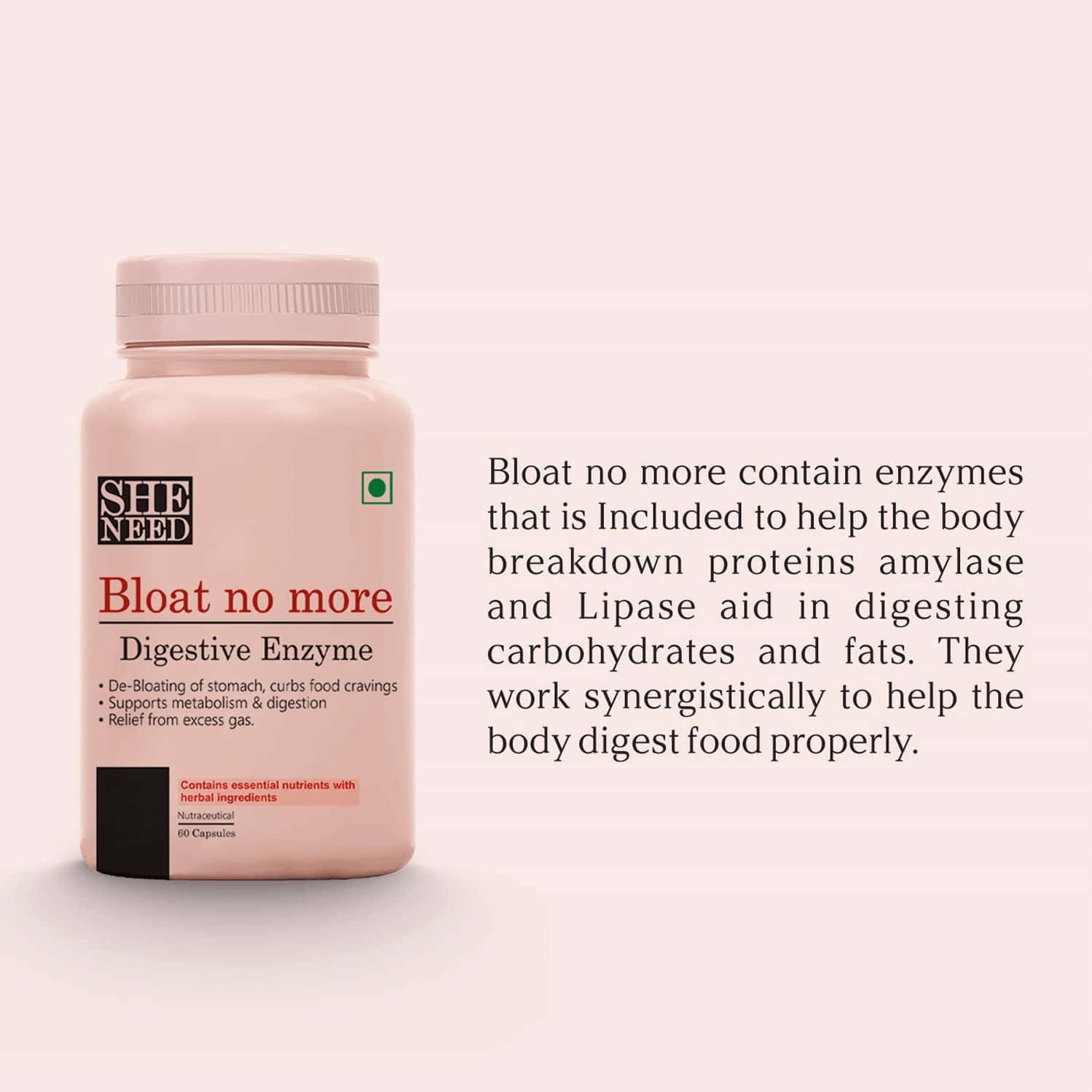 Buy SHENEED BLOAT NO MORE DIGESTIVE ENZYME SUPPLEMENT- ALLEVIATES ...