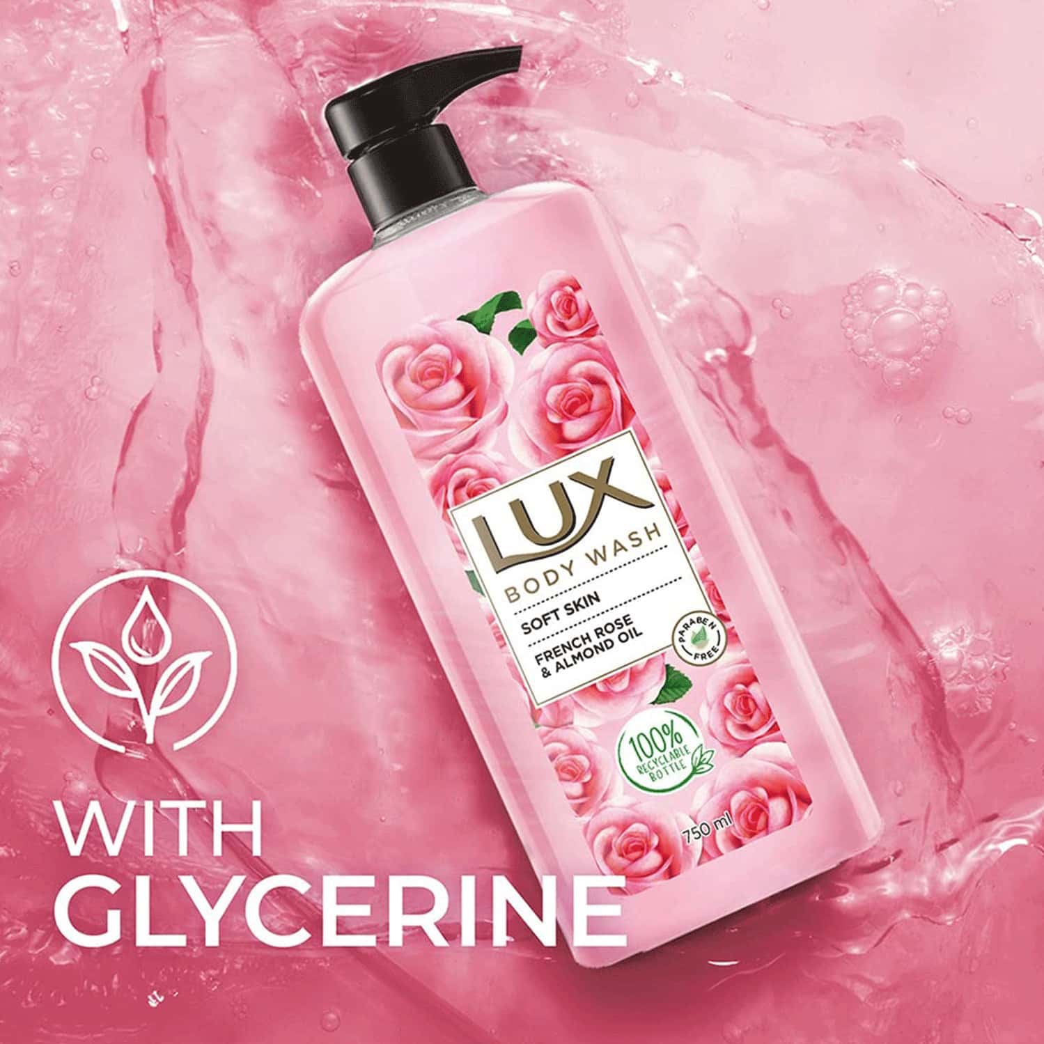 Buy LUX BODY WASH SOFT SKIN FRENCH ROSE & ALMOND OIL - BOTTLE OF 750ML ...