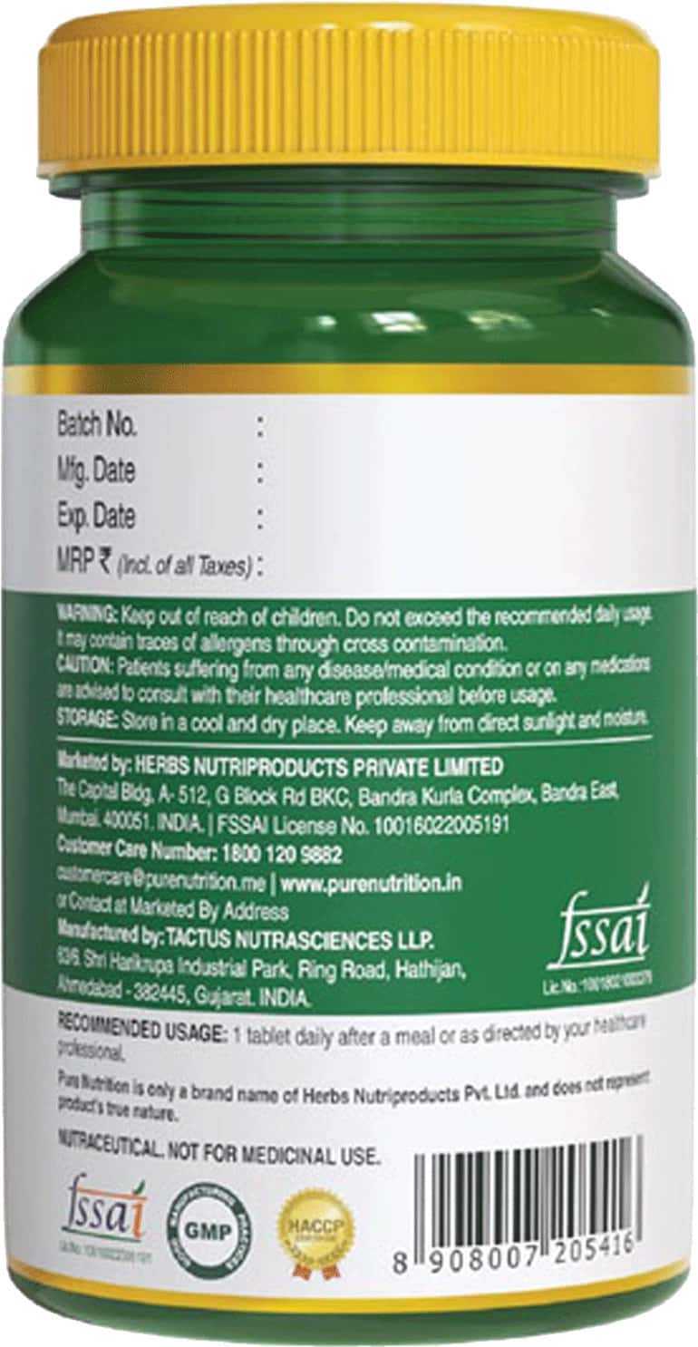 Buy PURE NUTRITION VITAMIN C L VITAMIN C TABLETS FOR IMMUNITY & GLOWING ...