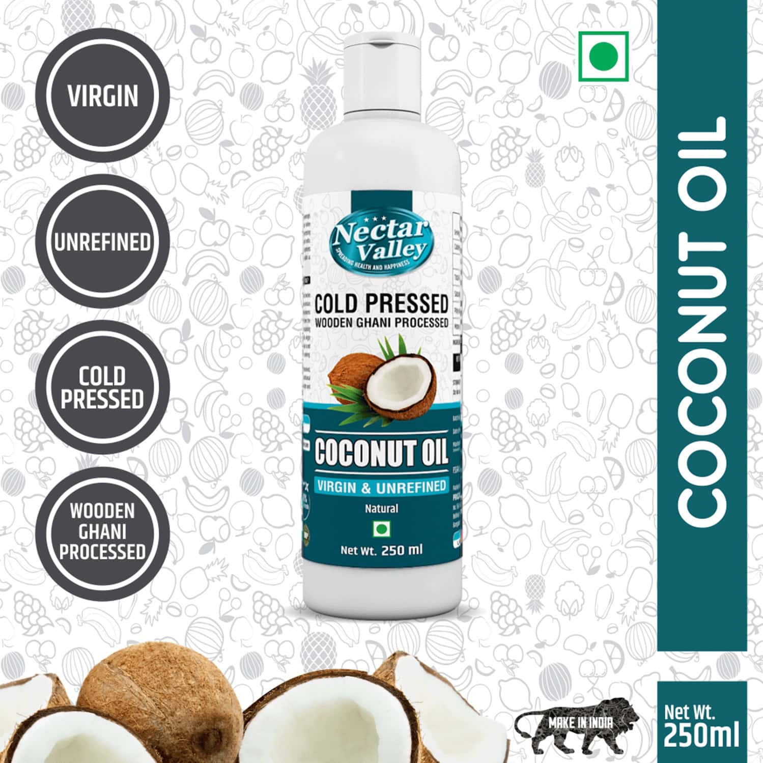 Buy NECTAR VALLEY COLD PRESSED VIRGIN COCONUT OIL | FOR SKIN HAIR ...