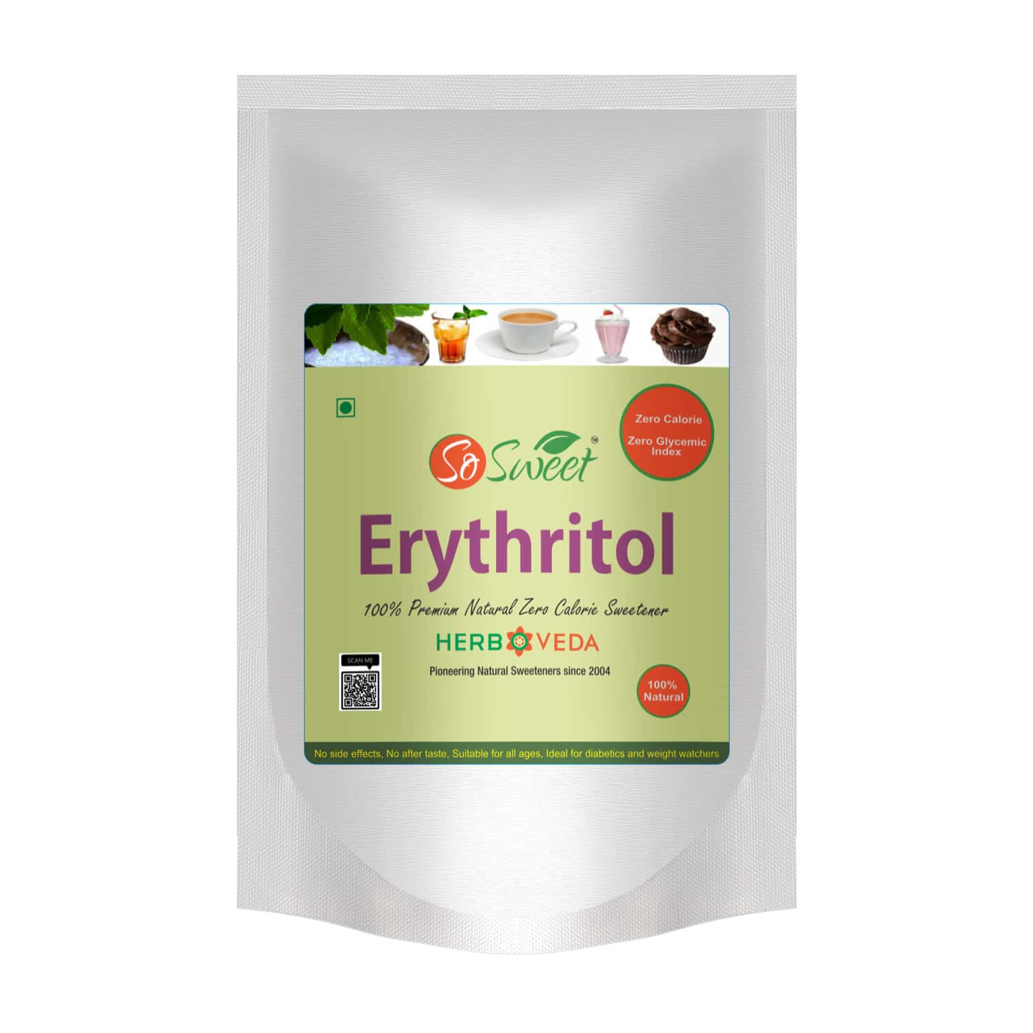 Buy SO SWEET ERYTHRITOL POWDER 250GM NATURAL SWEETENER SUGAR FREE (PACK ...
