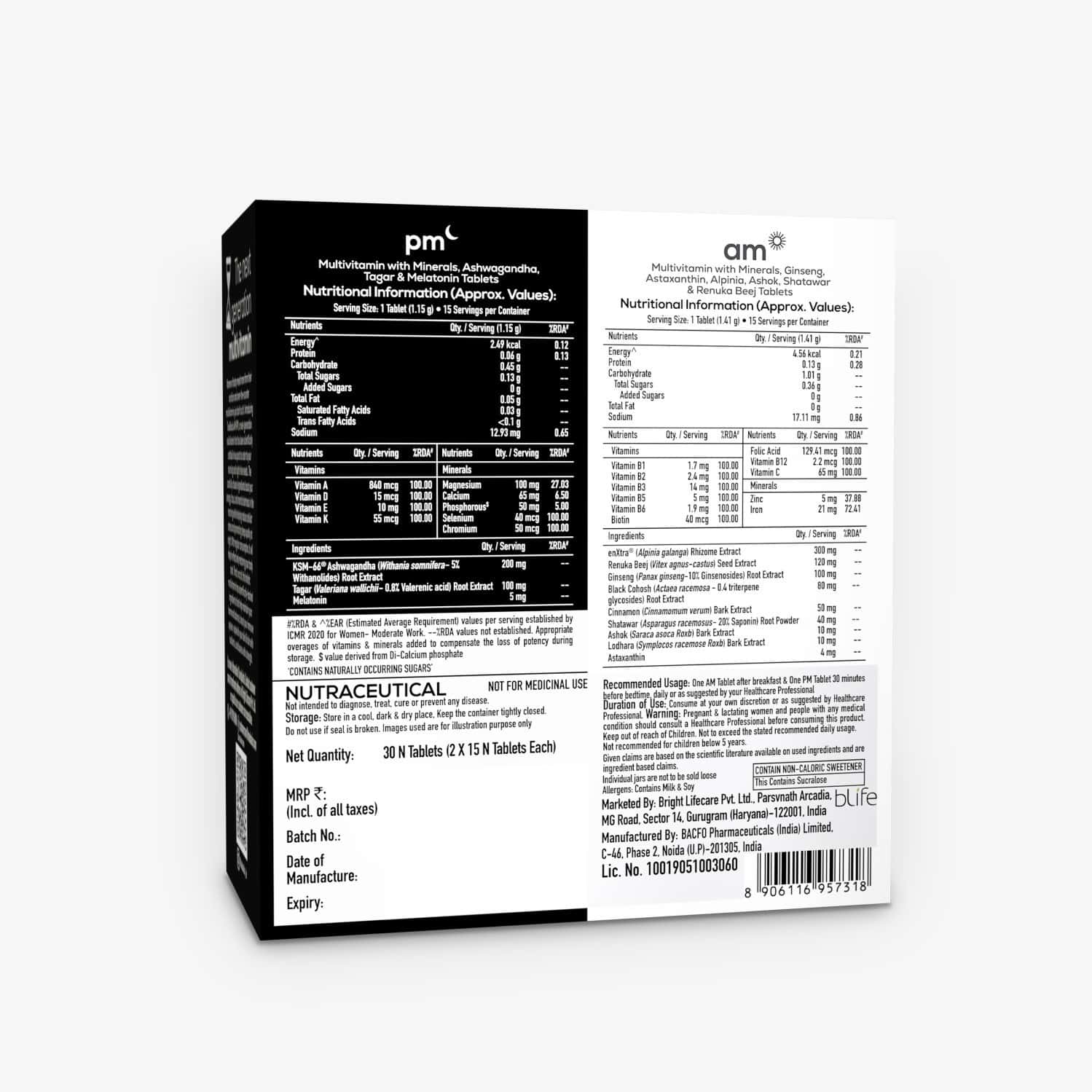 Buy TRUEBASICS AM:PM MULTIVITAMIN FOR WOMEN - 30 TABLETS Online & Get ...